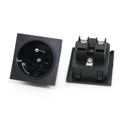 Ac 250v 16a 3 Pins French Standard Snap-in Panel Mount Embedded Pdu ...