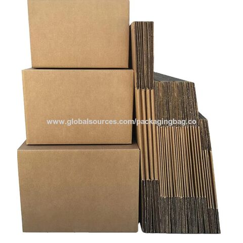 Custom Cardboard Box Logo Printed Brown Craft Boxes Packaging Kraft ...