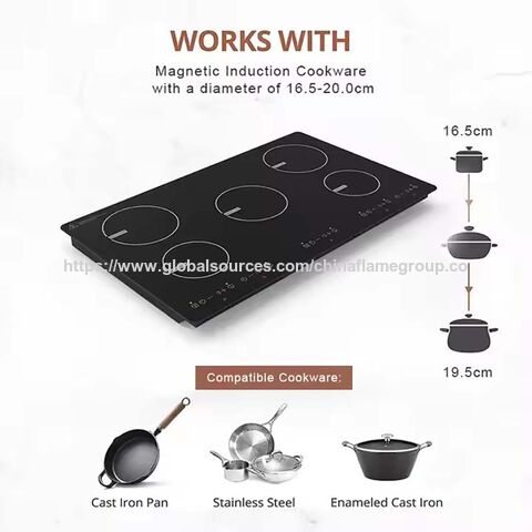 Built-in 5 Burner Induction Hob Touch Stove Electrical Cooker Five ...