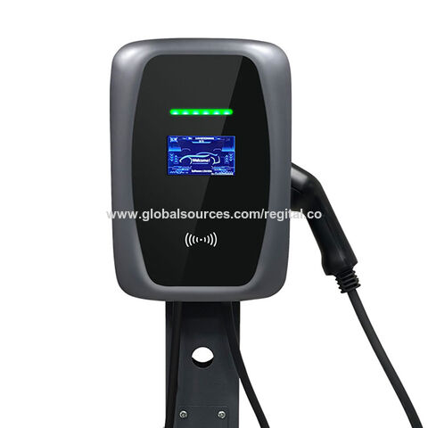 New Design 4.3'' Lcd Screen Wall Box 22kw Ev Charger Station For Home ...