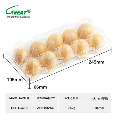 Wholesale Egg Nest Box Transparent 10 Units Eggshell Tray Disposable ...