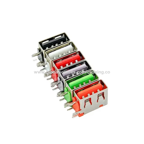 Usb 2.0 Type A 2 Pin 4 Pin Female Socket Connector Right Angle Type Dip ...
