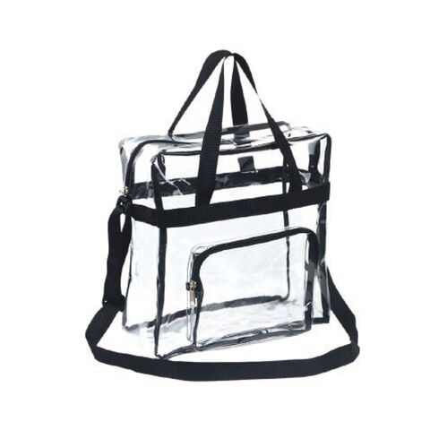 New Fashionable Women's Waterproof Zipper Pvc Transparent Handbag With ...