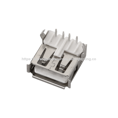 Usb 2.0 Type A 4 Pin Female Connector Horizontal Type Dip Curved Feet ...