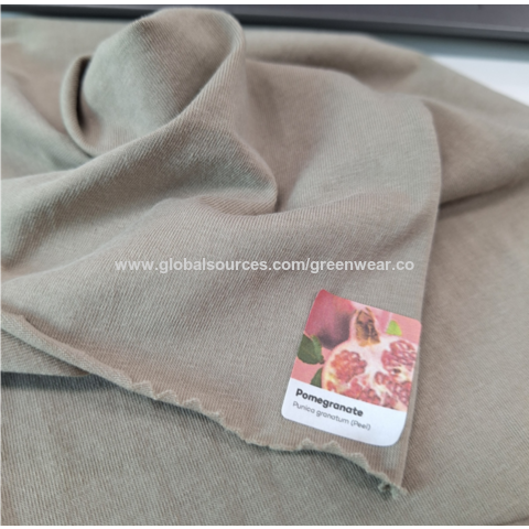 Natural Dyed On Organic Cotton/pu Knit Fabric Using Biomass Natural Dye ...
