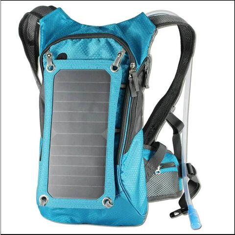 Waterproof Nylon 6.5w Solar Hydration Backpack Solar Panel Bag With 2l ...