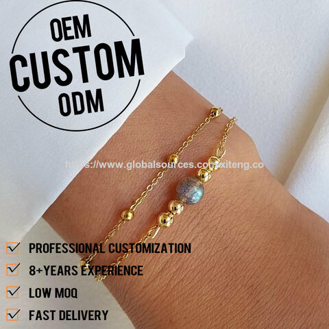 Low Moq Wholesale Stainless Steel Labradorite Bracelet Satellite ...
