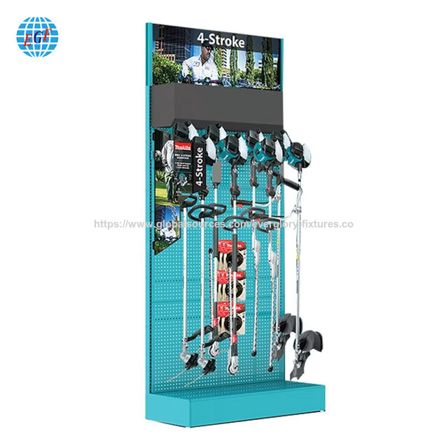 Hardware Tools Shelf Electric Saw Metal Pegboard Display Racks And ...