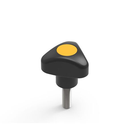 Oem Customized Plastic Lobe Flower Knurled Knob Screws Wing Black Head ...