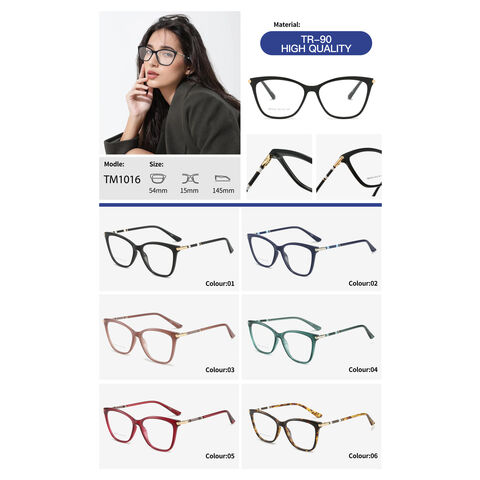 Tm1016 Tr-90 Women's Optical Frames. New Design. Fashionable 6 Colors ...