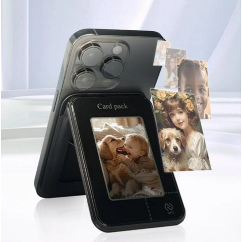 Card Holder Magnet Wallet Case Personality Diy Photo Display Nfc Ink ...