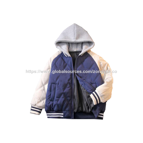 Children's Boys' Outerwear, Padded Baseball Jackets For Winter, Medium ...