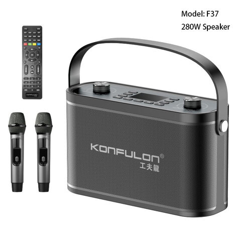 Konfulon 280w High Power Wireless Speaker With Rope And 2* Microphones ...
