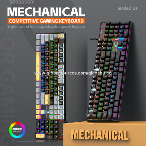 Mechanical Gaming Keyboard,rgb 104 Keys Rainbow Led Backlit Usb Wired ...
