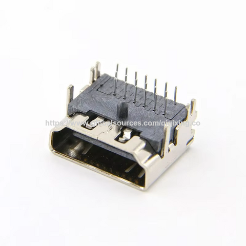 Hdmi 19 Pin Female Socket Connector Horizontal Type Dip Three Row Pins ...