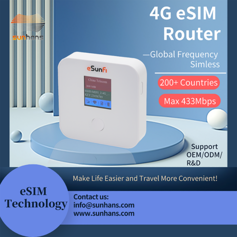 Esim Mifi 4g Mobile Hotspot Router Sunhans 3g Esim 4g Lte Global Travel ...