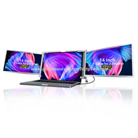 14 Inch Foldable Portable Quad Monitor With 3 Screens - Buy China ...