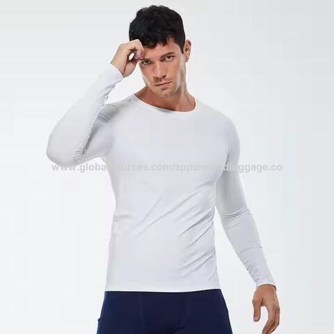 Muscle T Shirt Men Slim Fit Long Sleeves Mock Neck Gym Compression T ...