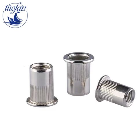 M3 M4 M5 M6 M8 M10 M12 M16 Wholesale Stainless Steel 304 316 Knurled Round Flat Head Rivet Blind ...