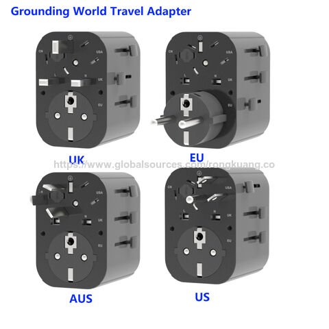 Manufacturer 909c Grounding Worldwide Travel Adapter Us/eu/uk/aus Plug ...