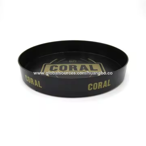 Wholesale Custom Logo Round Plastic Anti Slip Beer Beverage Tray Full ...