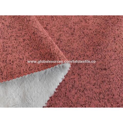 Recycled Polyester Melange Hacci Jersey Bonding Sherpa Fleece For ...