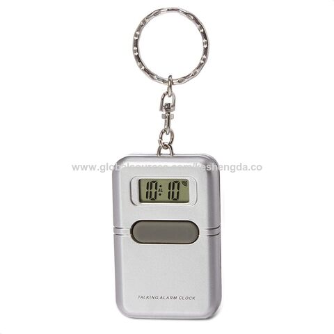 Talking Clock For Blind Keychain Alarm - Small Digital Clock Keychain ...