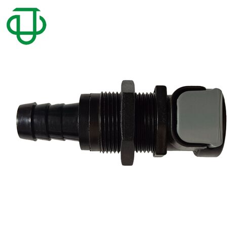 Pom/epdm Black 3/8" Hose Barb Tube Connector Plastic Panel Mount Quick ...