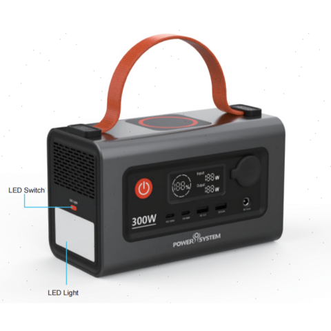 300w Portable Power Station , With Ac Output ,usb-a And Usb-c Output ...