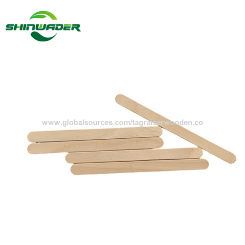 Rectangle Disposable Wooden Ice Cream Sticks For Diy Natural Wood ...