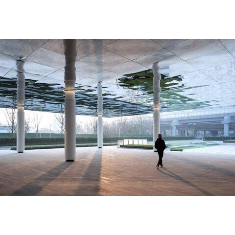 Bulk Buy China Wholesale Stainless Steel Ripple Ceiling Panel Silver ...