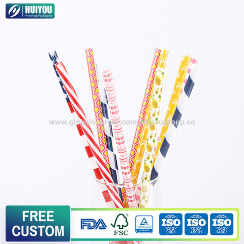 Buy China Wholesale Straw Paper Straws Biodegradable Custom Logo ...