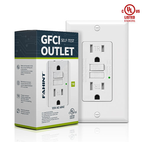 American Standard 15a Brown Self Test Tr Tamper Resistant Gfci ...