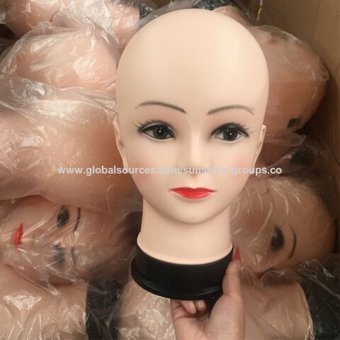 Factory Sale Cheap Wig Display Pvc Mannequin Wig Head Realistic Mannequin Head Wigs Training ...