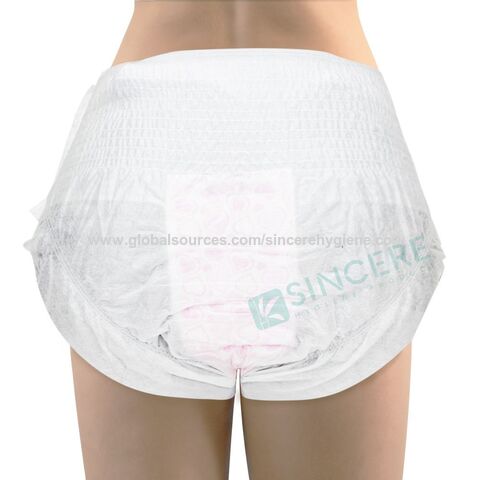 Oem Odm Lady Sanitary Napkin Pants Soft Disposable Women's Period Pants ...