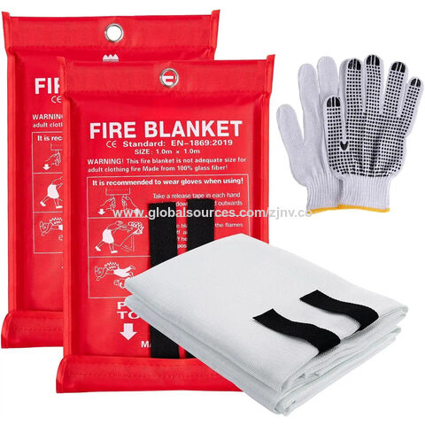 Certificated Fire Retard Emergency Fire Blanket Kitchen 1m X 1m ...