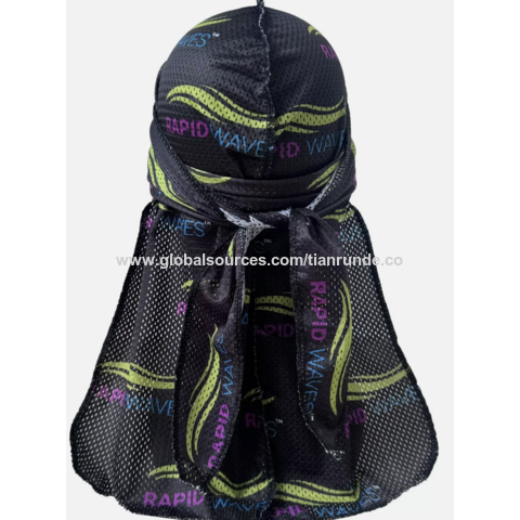 New Men's Colorful Sparkly Silky Durags Turban Bandanas Headwear Laser ...