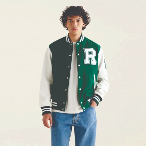 Custom Quality Plain Wool Baseball Varsity Jackets With Leather Sleeves ...