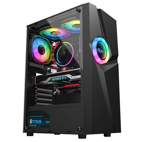 Ruix Storm New Design Gaming Pc Case "storm" Pattern Infinity Rgb Light ...