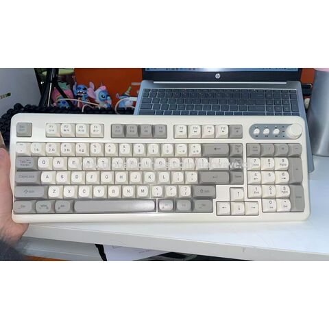 99%gaming Keyboard 2.4g/usb-c Retro Creamy Color Keyboard With Number ...