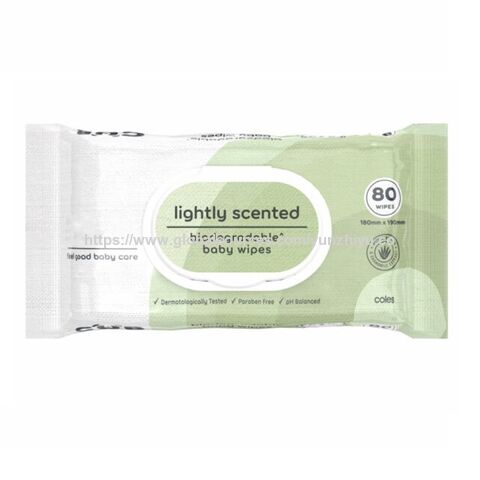 80count Fragrance Free Biodegradable Baby Wipes For Cleaning Face Body ...