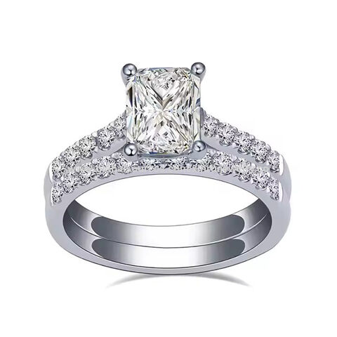 Buy China Wholesale Platinum 2ct Radiant Shape D Vvs1 Moissanite Gra ...