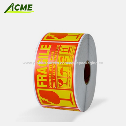 Wholesale Custom Printing 2"x3" 500 Labels/roll Fragile Handle With ...