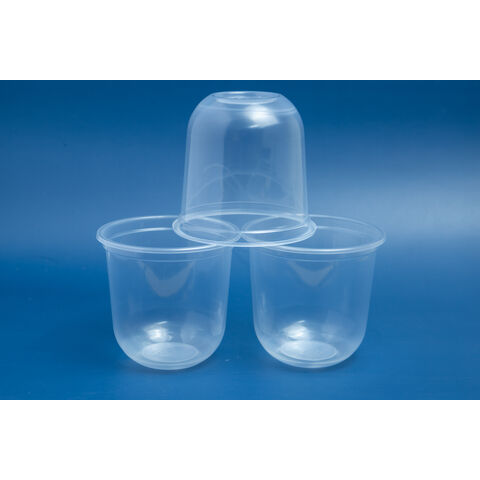 2025 New Product Oem U Shape Disposable Transparent Pp Plastic Cup 12oz ...