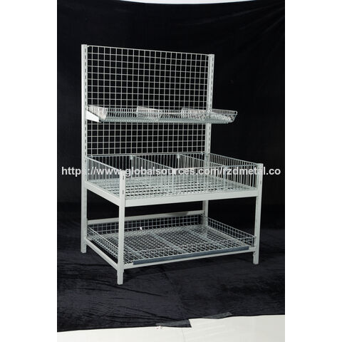 Wire Promotion Rack Shelf Shelving Customized Design For Shopping Mall ...