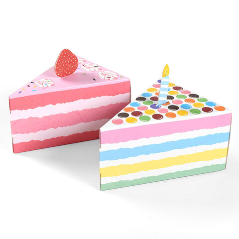 Triangle Cake Shaped Candy Boxes Paper Gift Boxes Wedding Favor Boxes ...