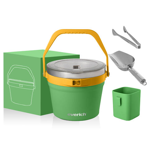 Factory Price 7l Vacuum Insulated Ice Bucket With Lid And Scoop For ...