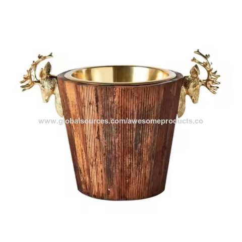 Creative Metal Reindeer Ice Bucket Wine Champagne Bucket Party ...