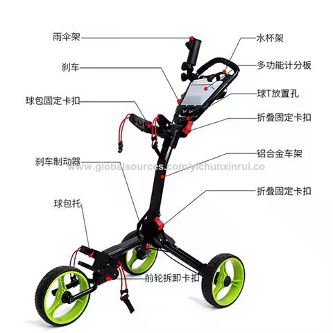 Golf Activity New Aluminum Golf Push Cart High Quality 3 Wheel Golf Bag ...
