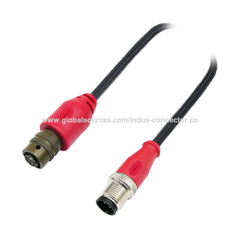 M12 A Code Metal Shield 4pin Male Assembly To Turck Connector ...